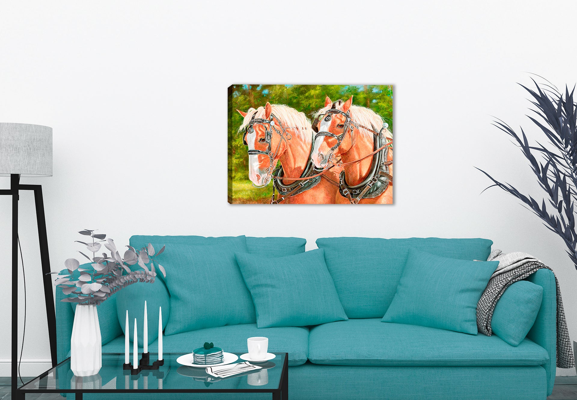 Buck and Babe - Horses by Carol Decker – Canvas Art Plus